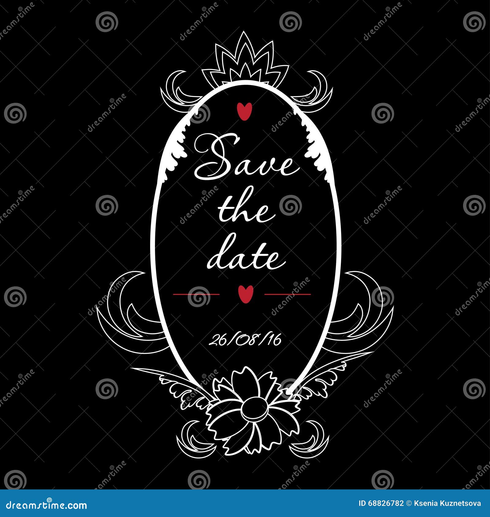 Vector Save the Date Vintage Frame. Perfect for Invitations or Save the ...