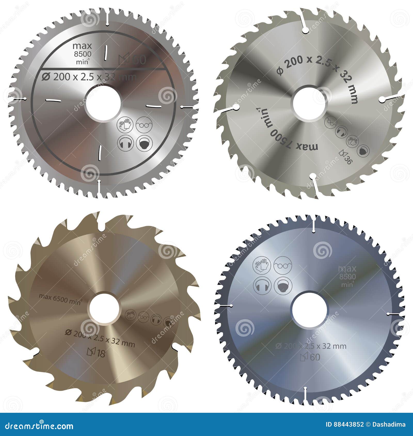 Vector Saw Blade stock vector. Illustration of icons - 88443852