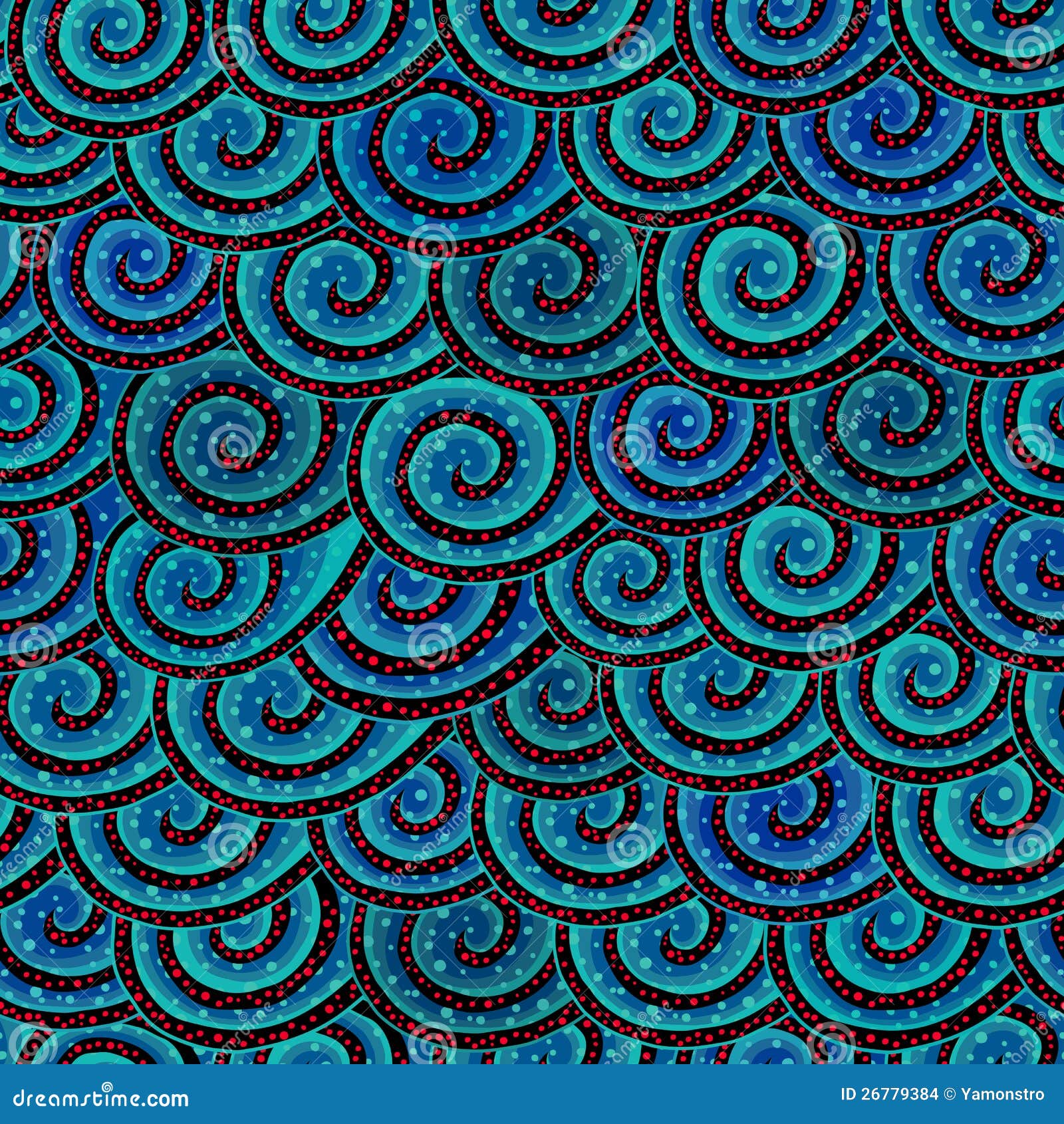 Vector Scales Seamless Pattern Stock Vector - Illustration of spire ...