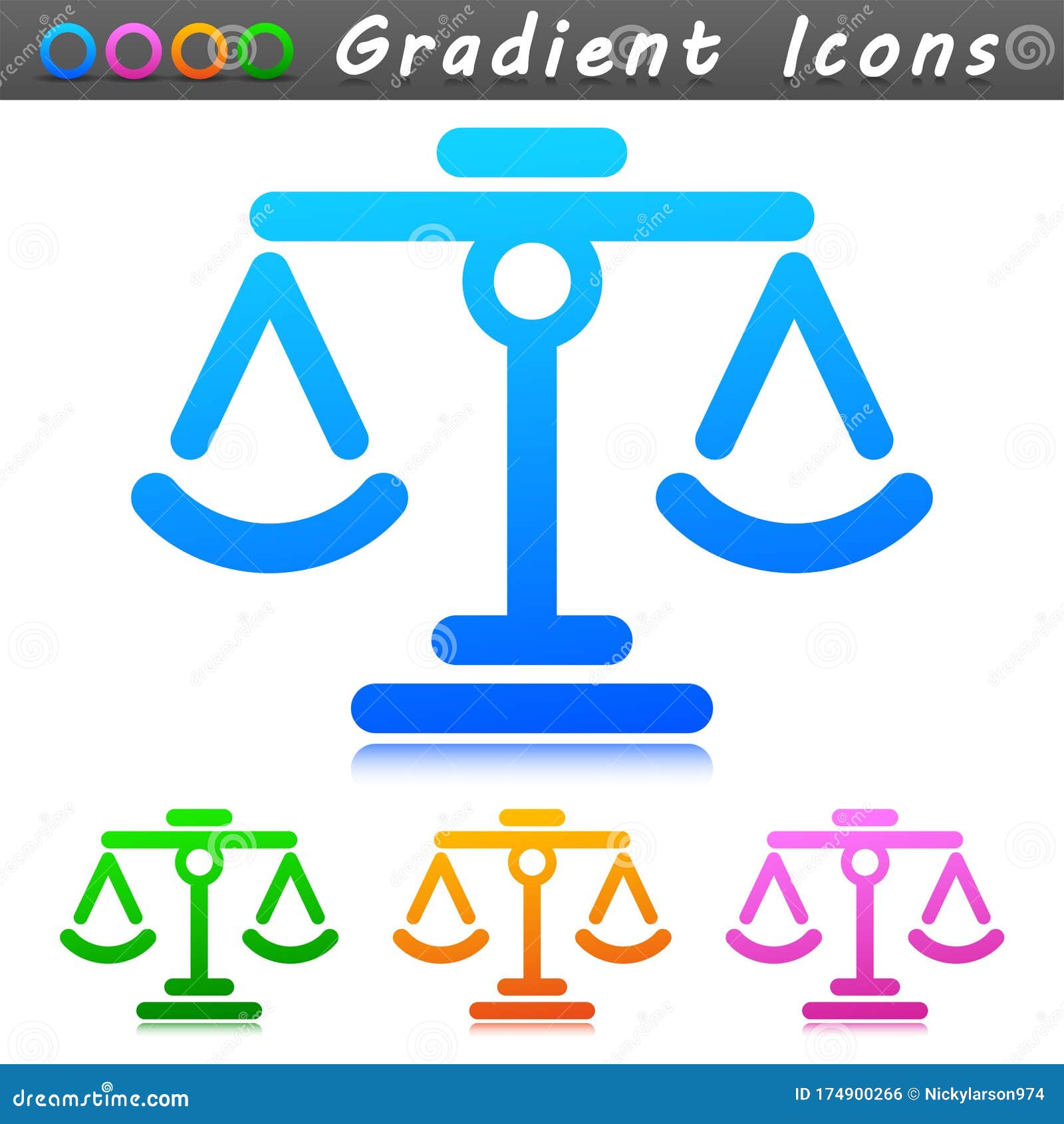 Vector Scales Symbol Icon Design Stock Vector - Illustration of line ...