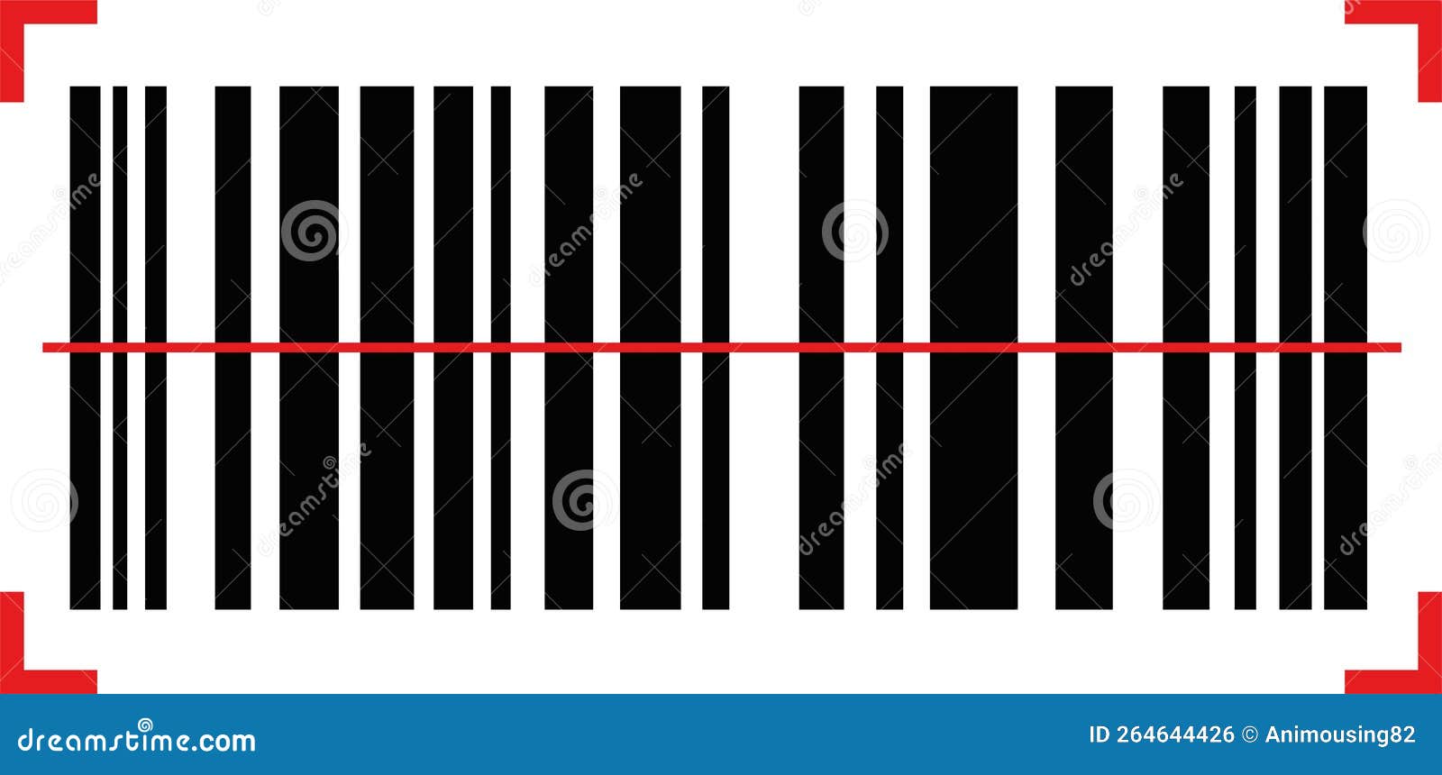 Vector scan bar code stock vector. Illustration of scanning - 264644426