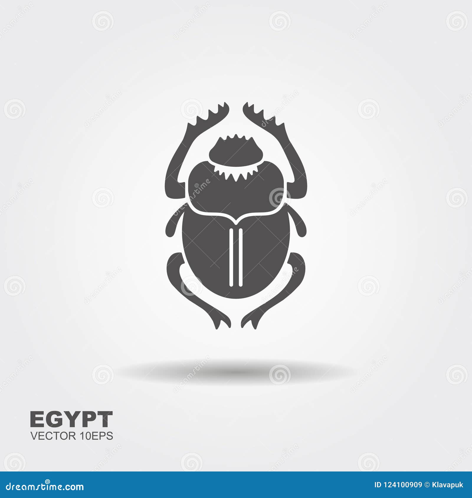 Vector Scarab Beetle. Ancient Egypt. Flat Icon | CartoonDealer.com ...