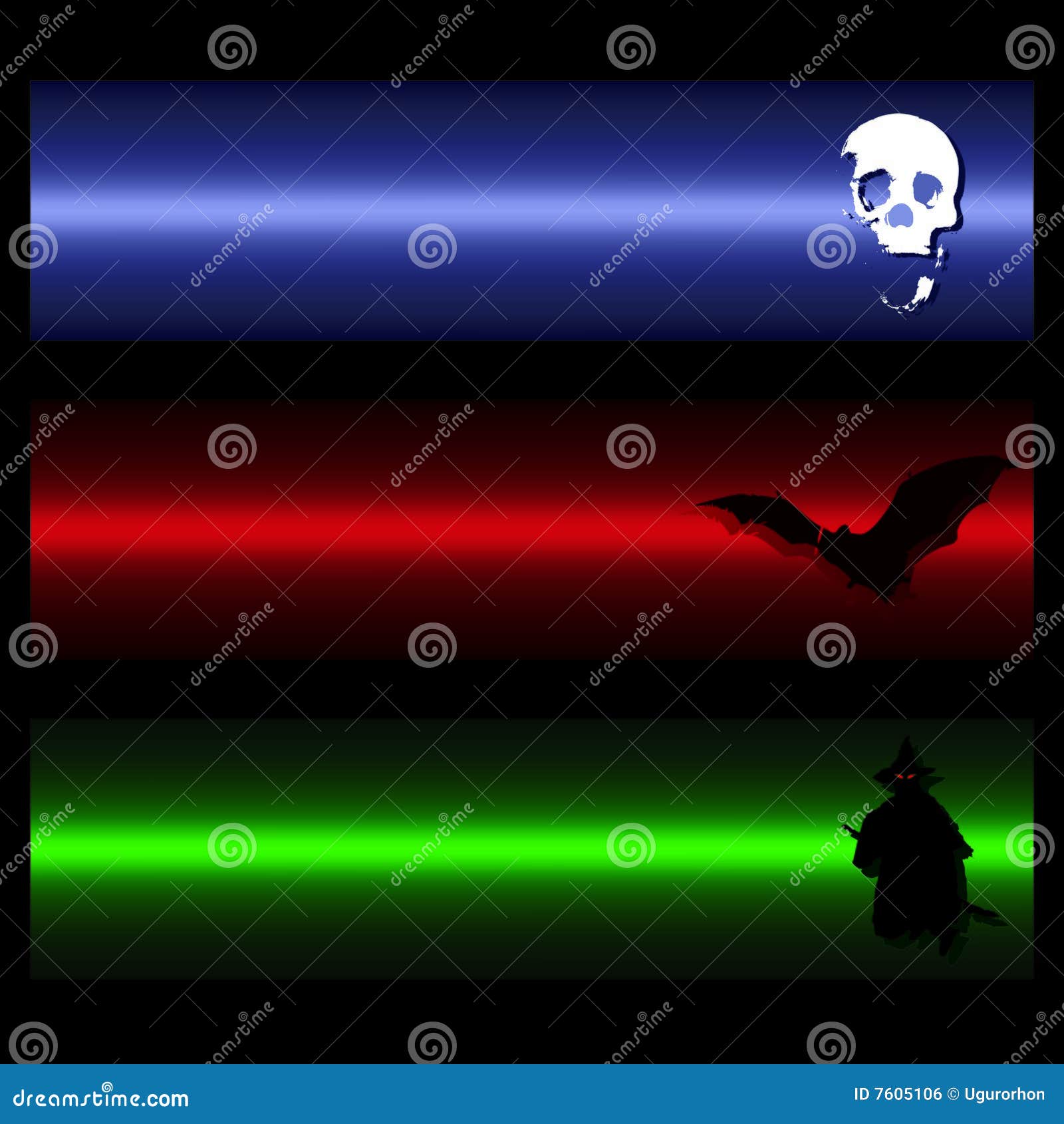Vector Scary Banners stock vector. Illustration of header - 7605106
