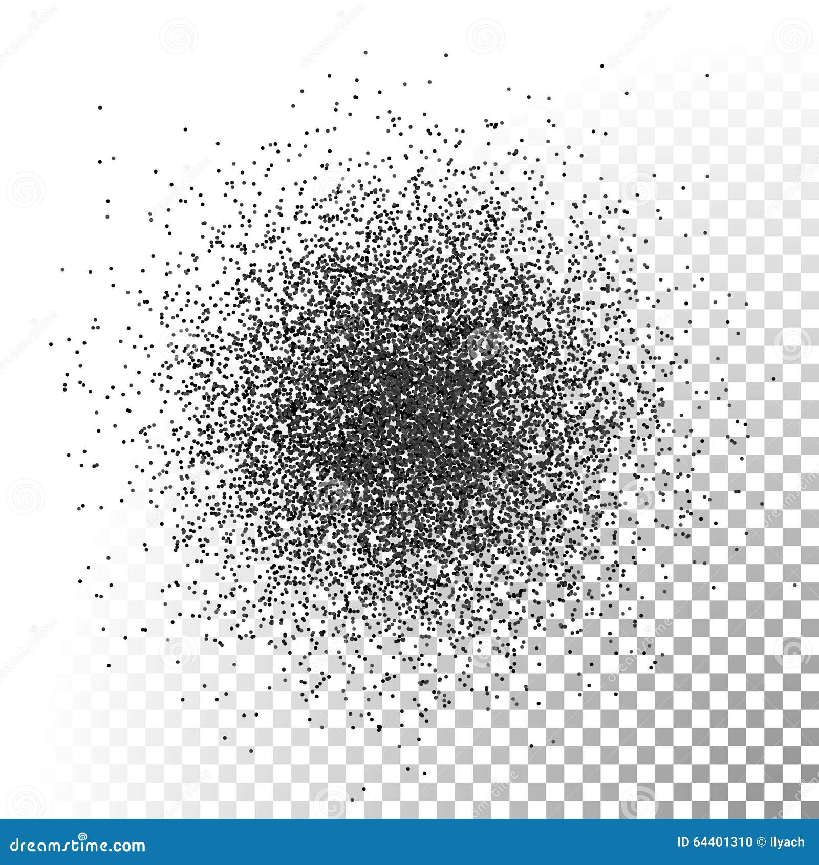 Vector Scattered Dust Spray. Stock Illustration - Image: 64401310