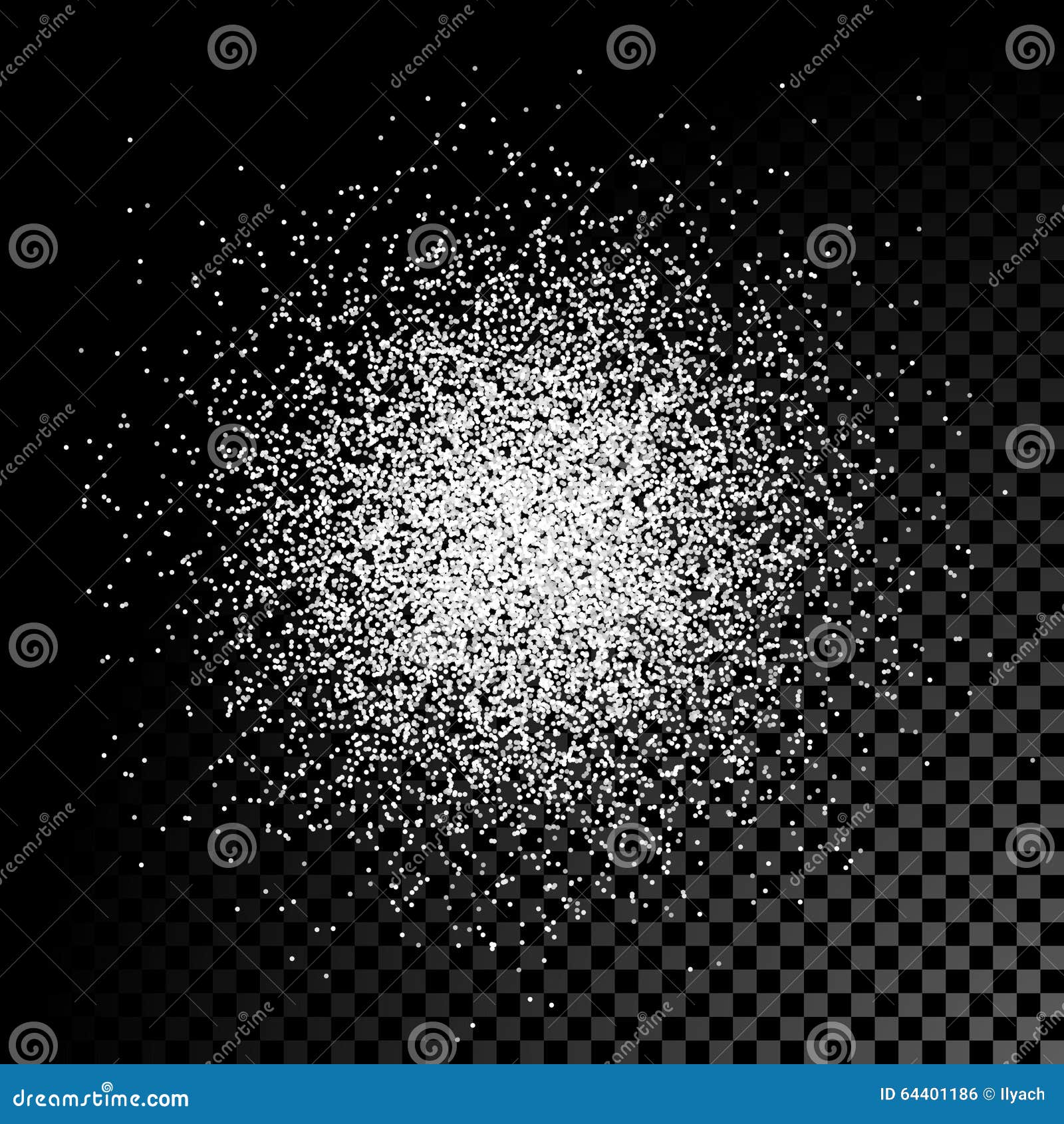 Vector Scattered Dust Spray. Stock Illustration - Illustration of glow ...