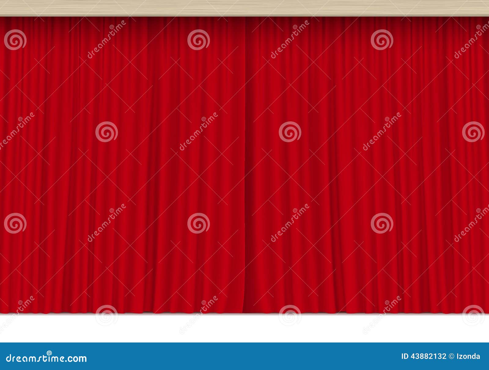 Vector Scene with Isolated Red Curtains Stock Vector - Illustration of ...