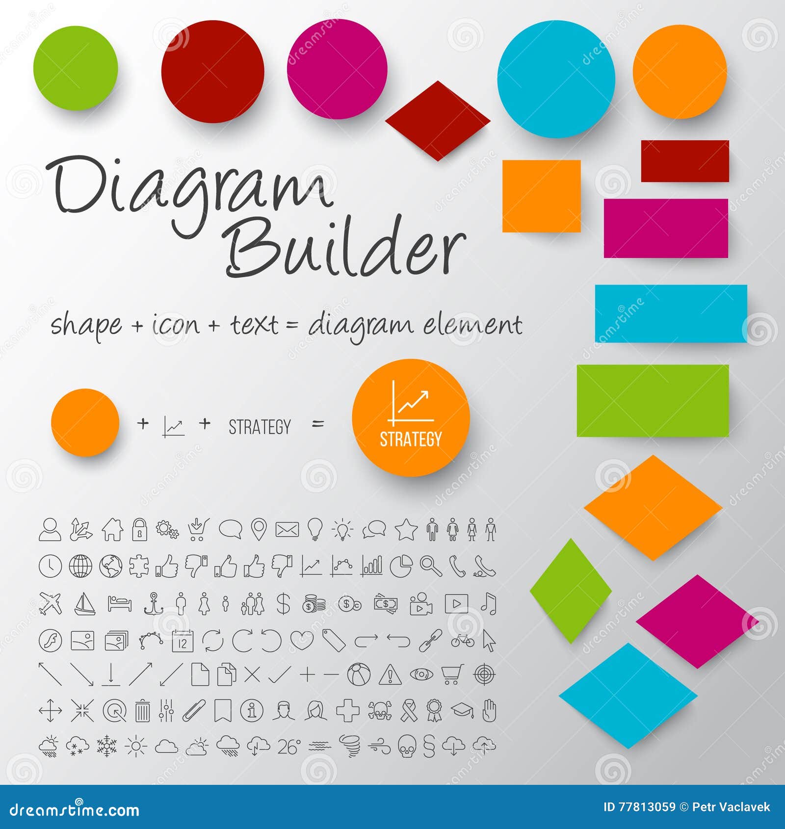 Vector Schema Diagram Builder Set | CartoonDealer.com #77813059
