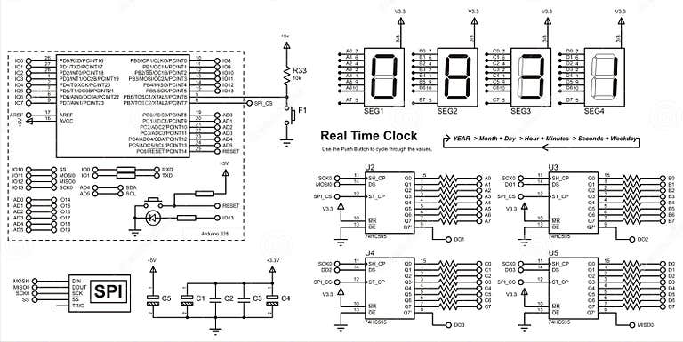 Vector Schematic Diagram of an Electronic Device on Arduino. Stock Vector - Illustration of ...