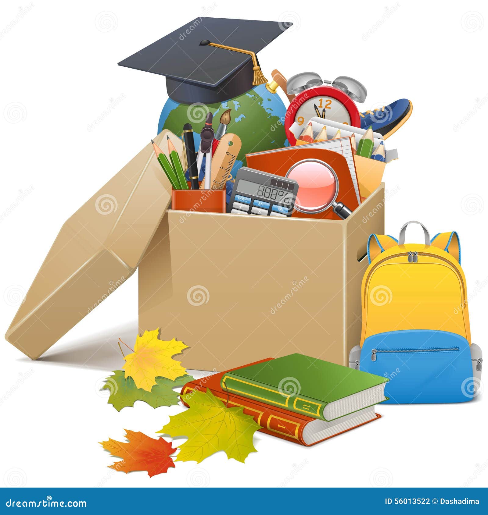 Vector School Box stock vector. Illustration of carton - 56013522