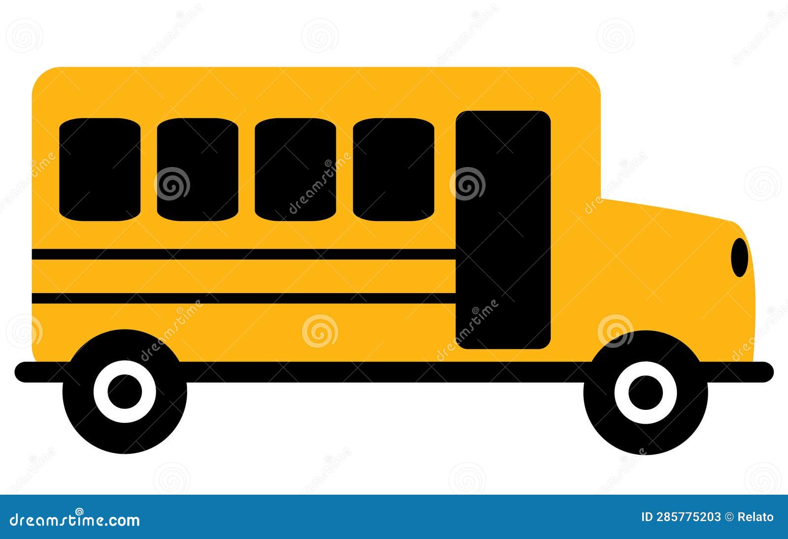 Vector a school bus stock vector. Illustration of template - 285775203