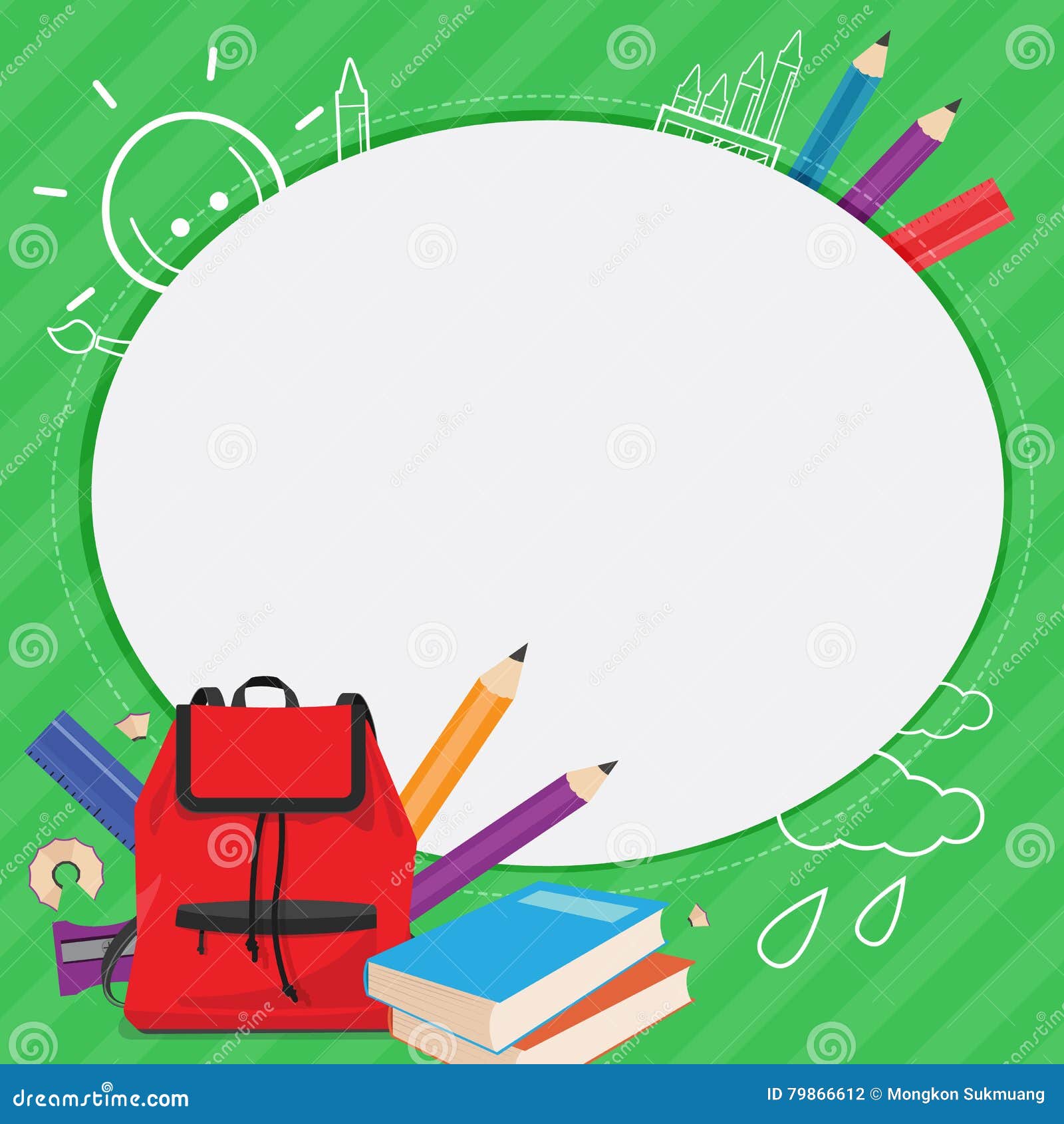 Vector of School Kids Frame Design Stock Illustration - Illustration of ...