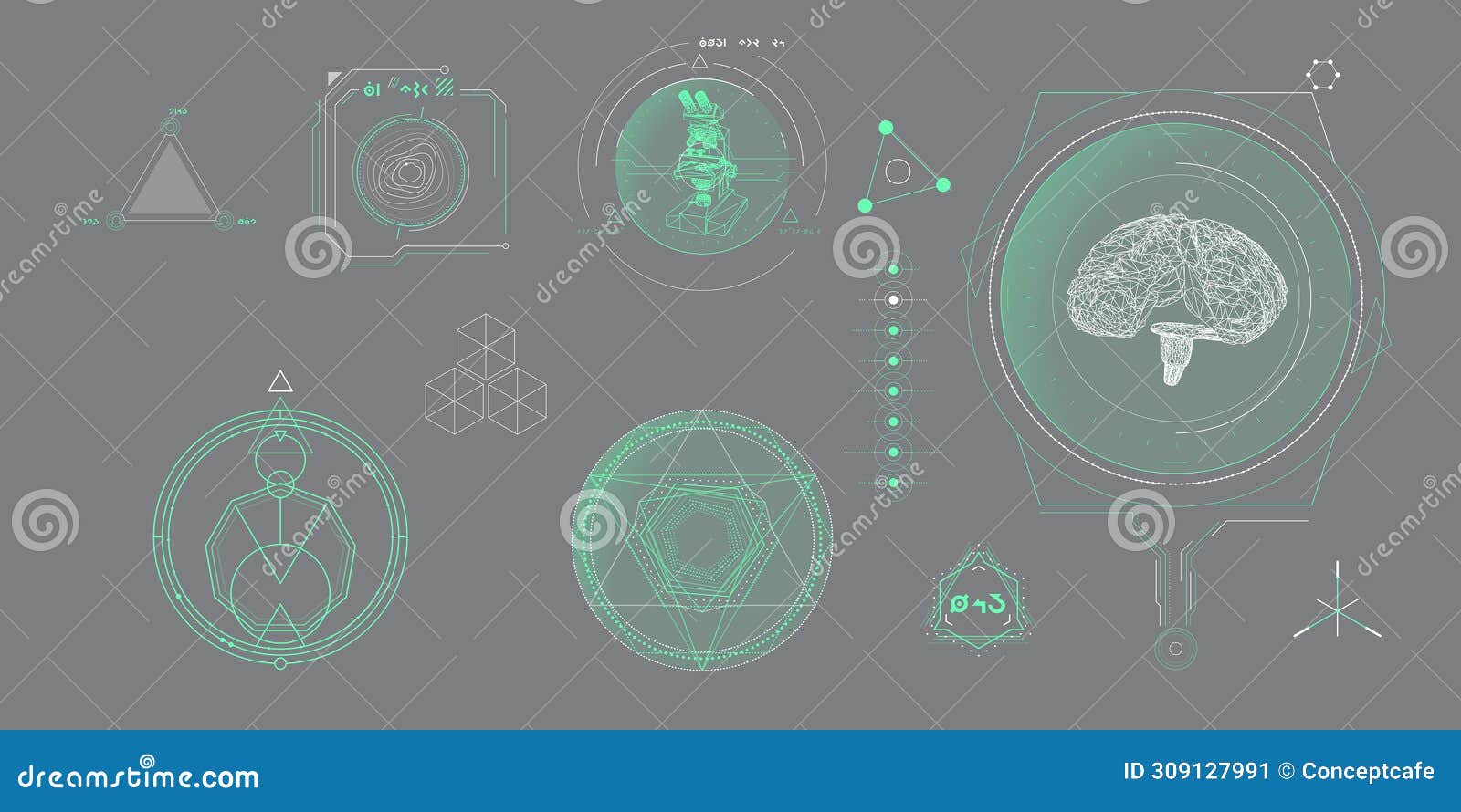 Circular Vector Infographic Elements for Sci-fi Interface. Stock ...