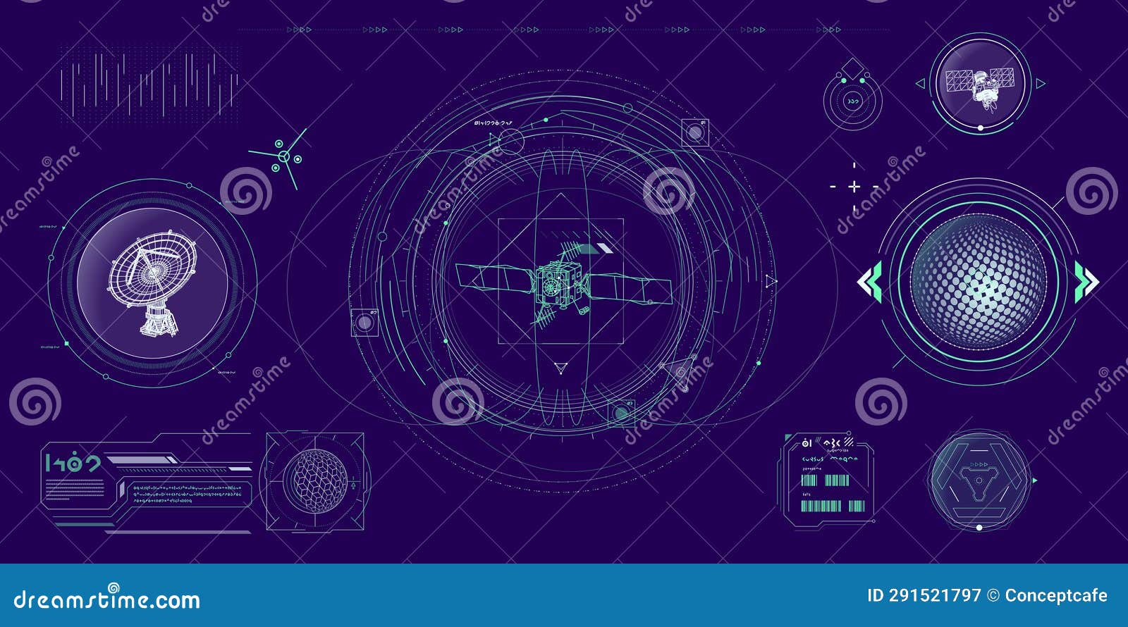 Vector Data Elements for Sci-fi Interface Infographics. Stock Vector ...