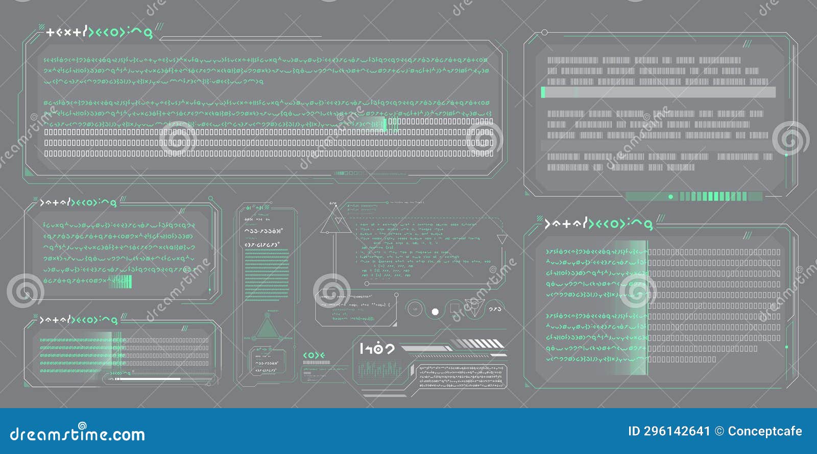 Vector Data Elements for Sci-fi Interface Infographics. Stock Vector ...