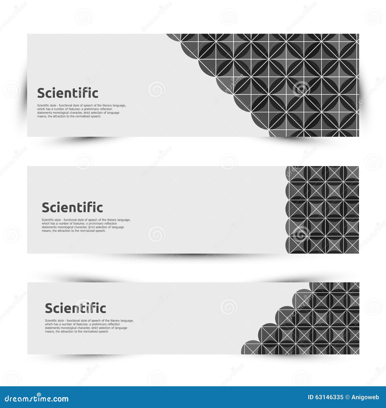 Vector Science banners stock vector. Illustration of cube - 63146335