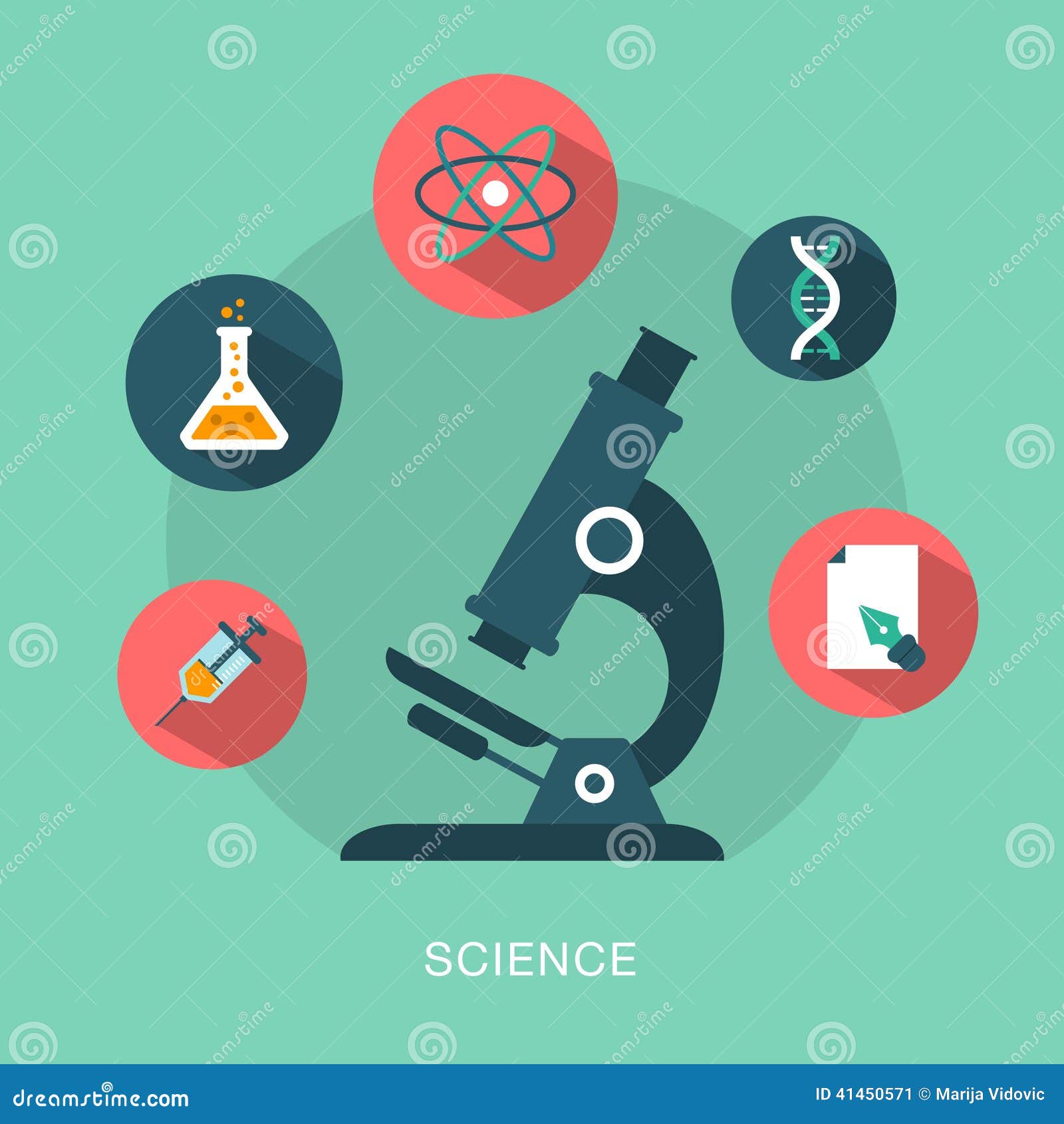 Vector Science Concept Illustration Stock Vector - Illustration of idea ...