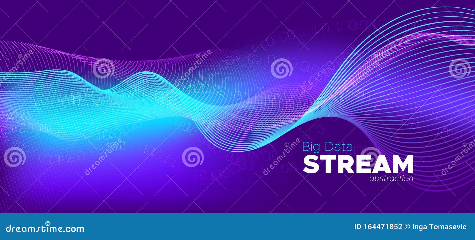 Vector Science Flyer. Matrix Big Data Stock Vector - Illustration of ...