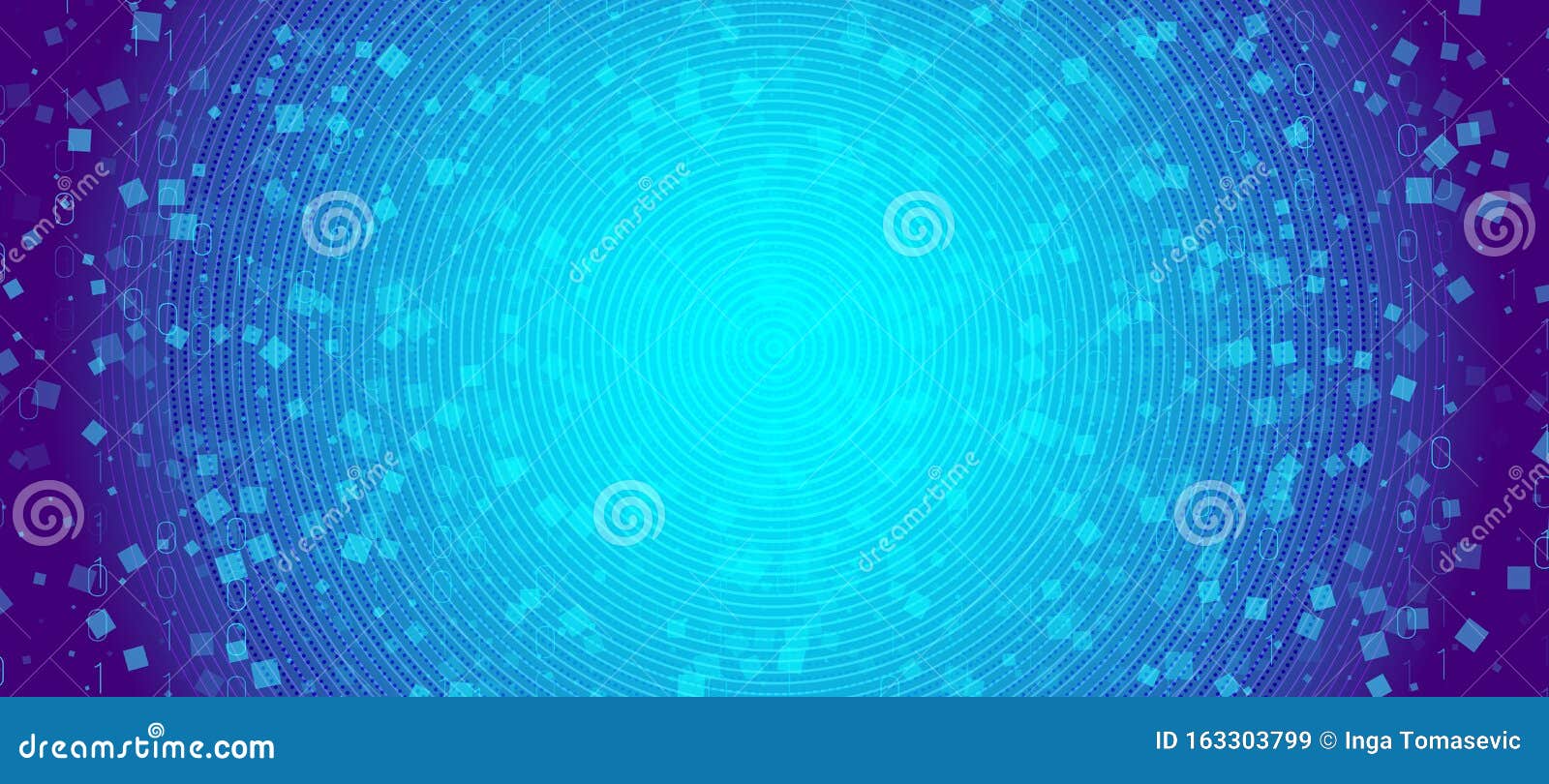 Vector Science Flyer. Matrix Big Data Stock Vector - Illustration of ...