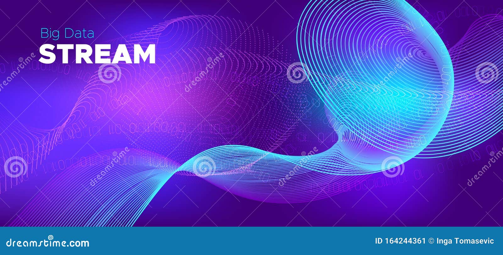 Vector Science Flyer. Matrix Big Data Stock Vector - Illustration of ...