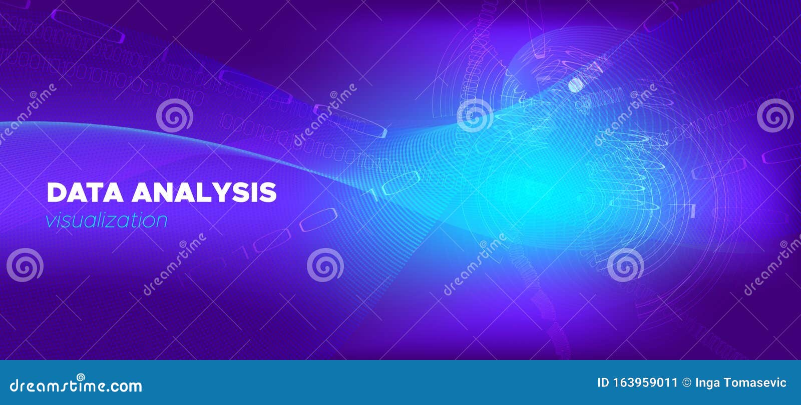 Vector Science Flyer. Matrix Data Stream Stock Vector - Illustration of ...