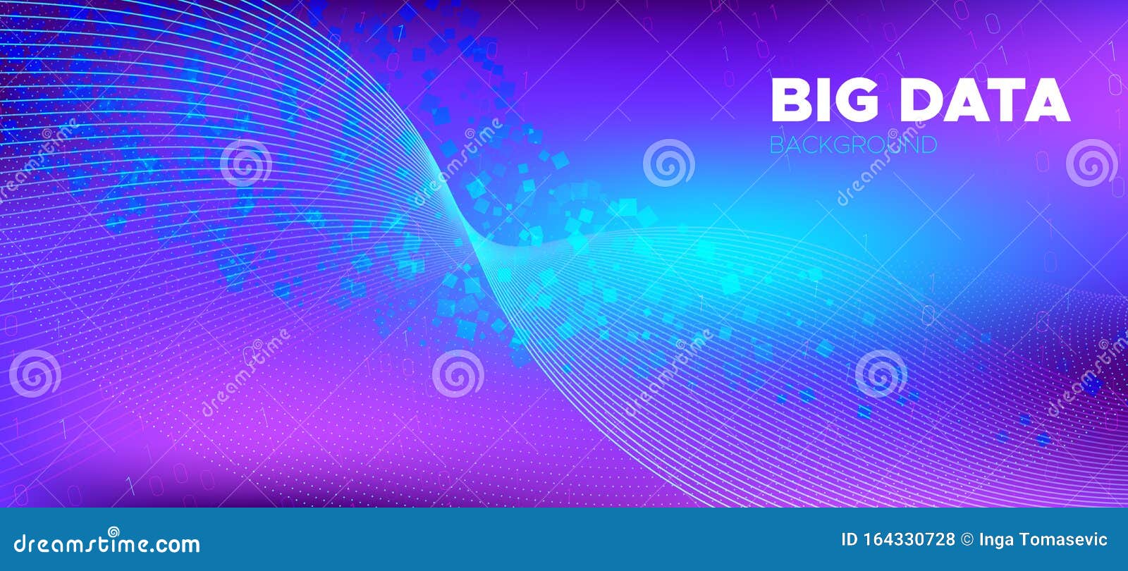 Vector Science Flyer. Matrix Data Stream Stock Vector - Illustration of ...