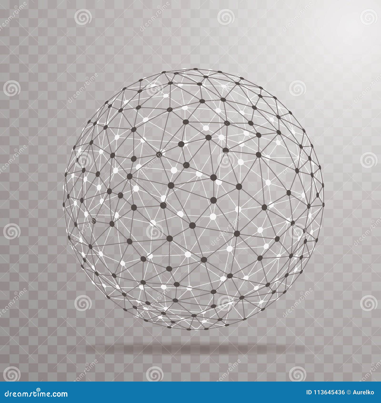 Wire ball trans stock vector. Illustration of connection - 113645436