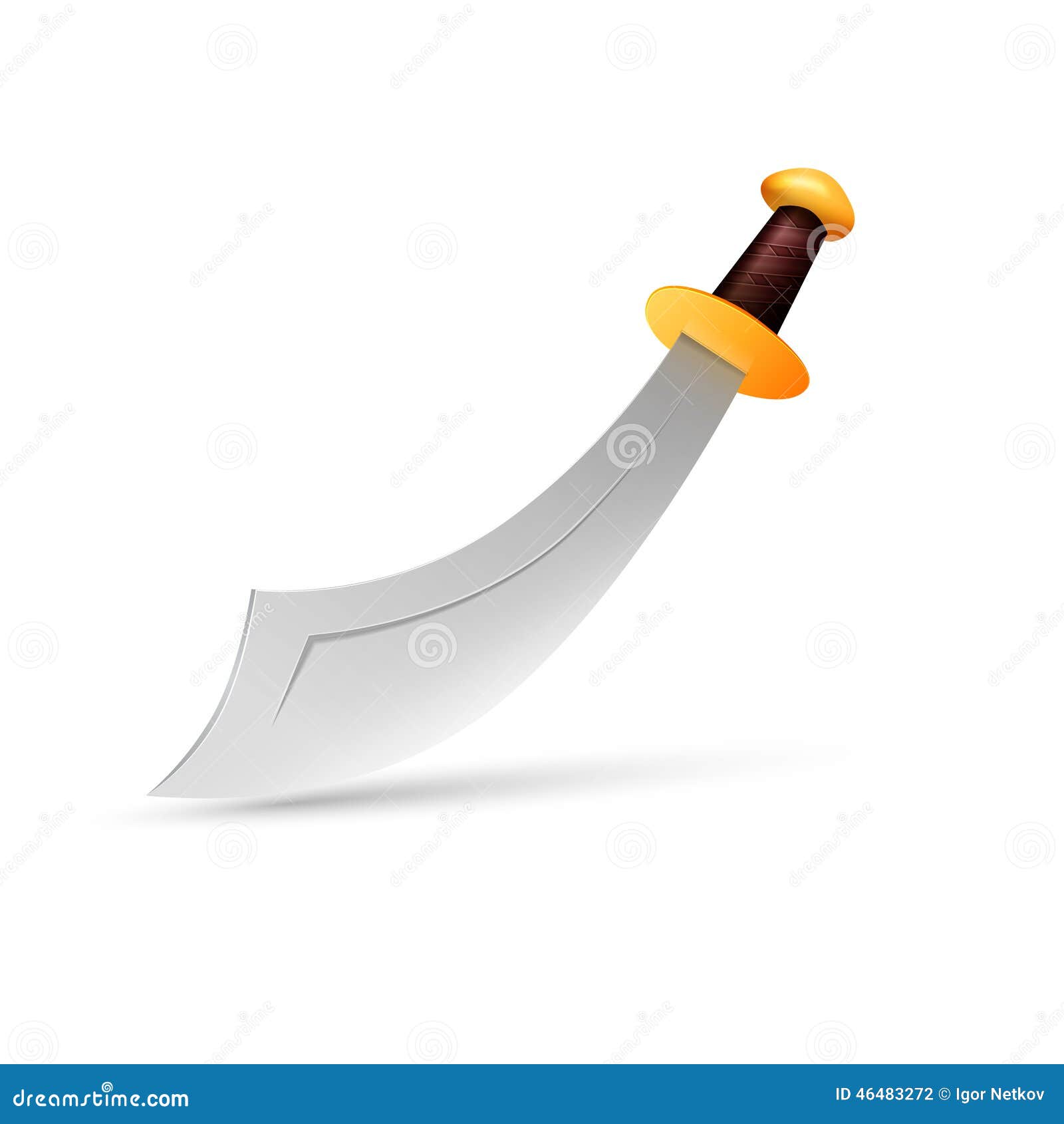 Vector scimitar stock vector. Illustration of martial - 46483272