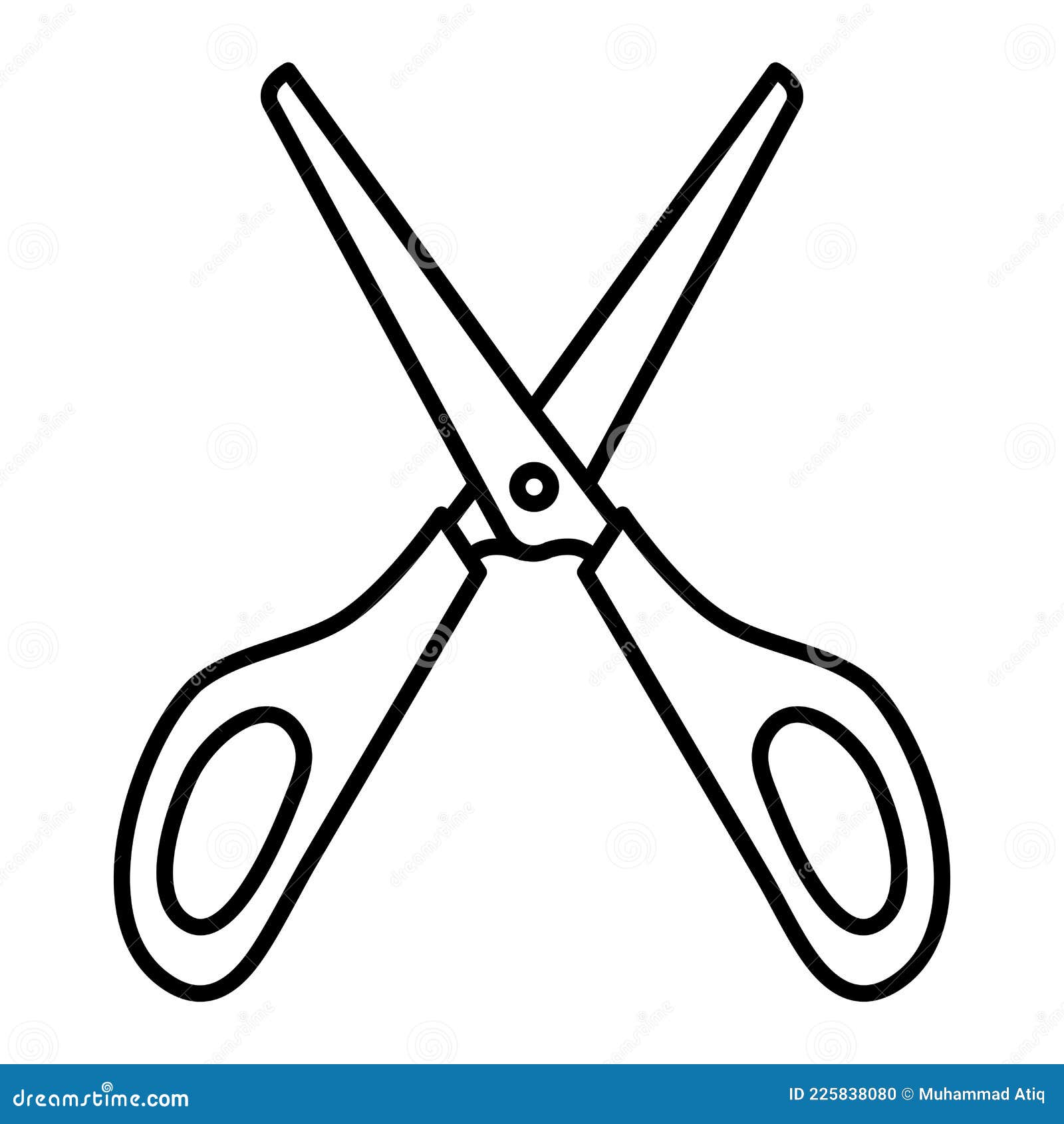 Vector Scissor Outline Icon Design Stock Vector - Illustration of paper ...