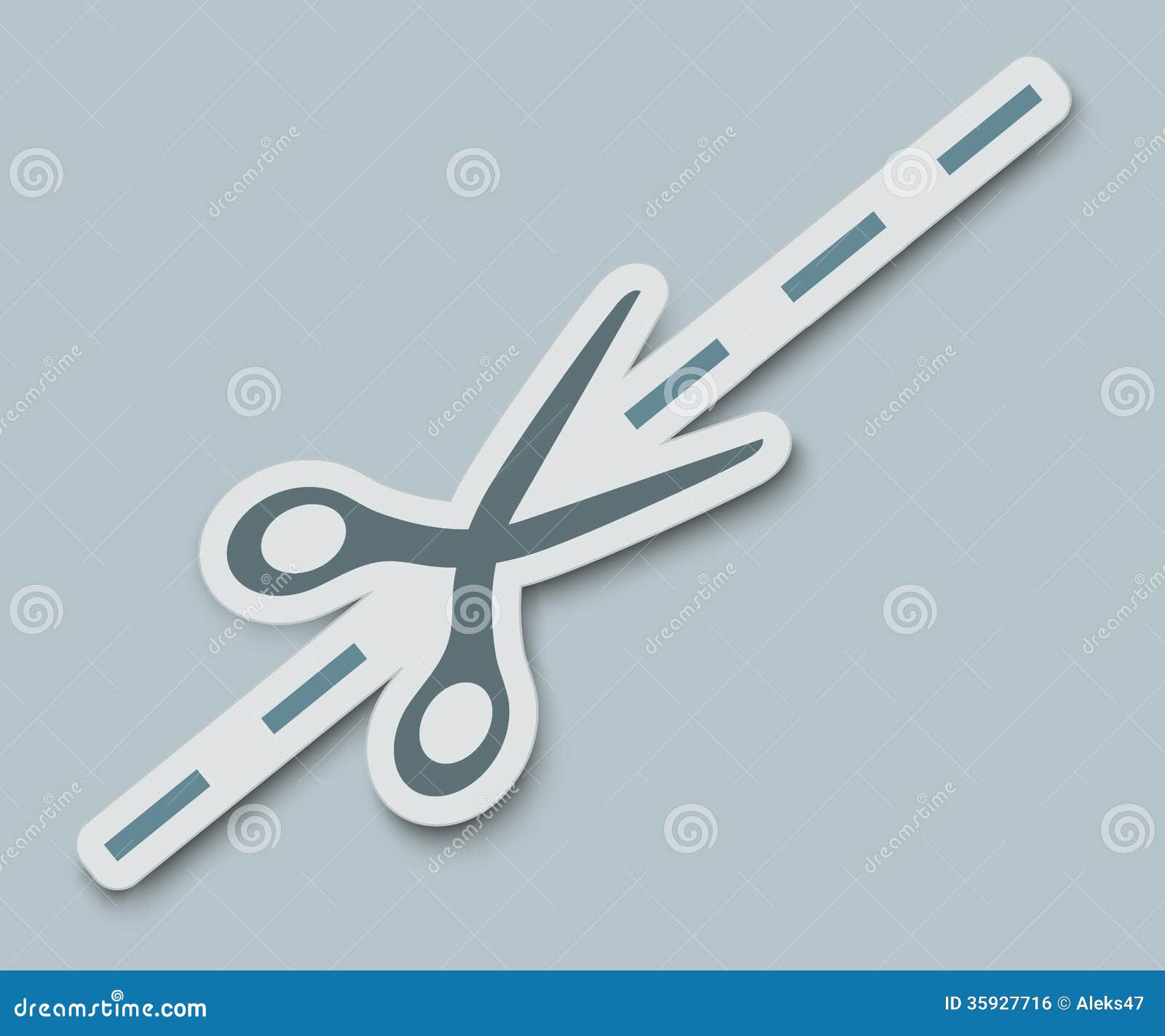 Vector Scissors Cutting Paper Stock Illustration - Illustration of ...