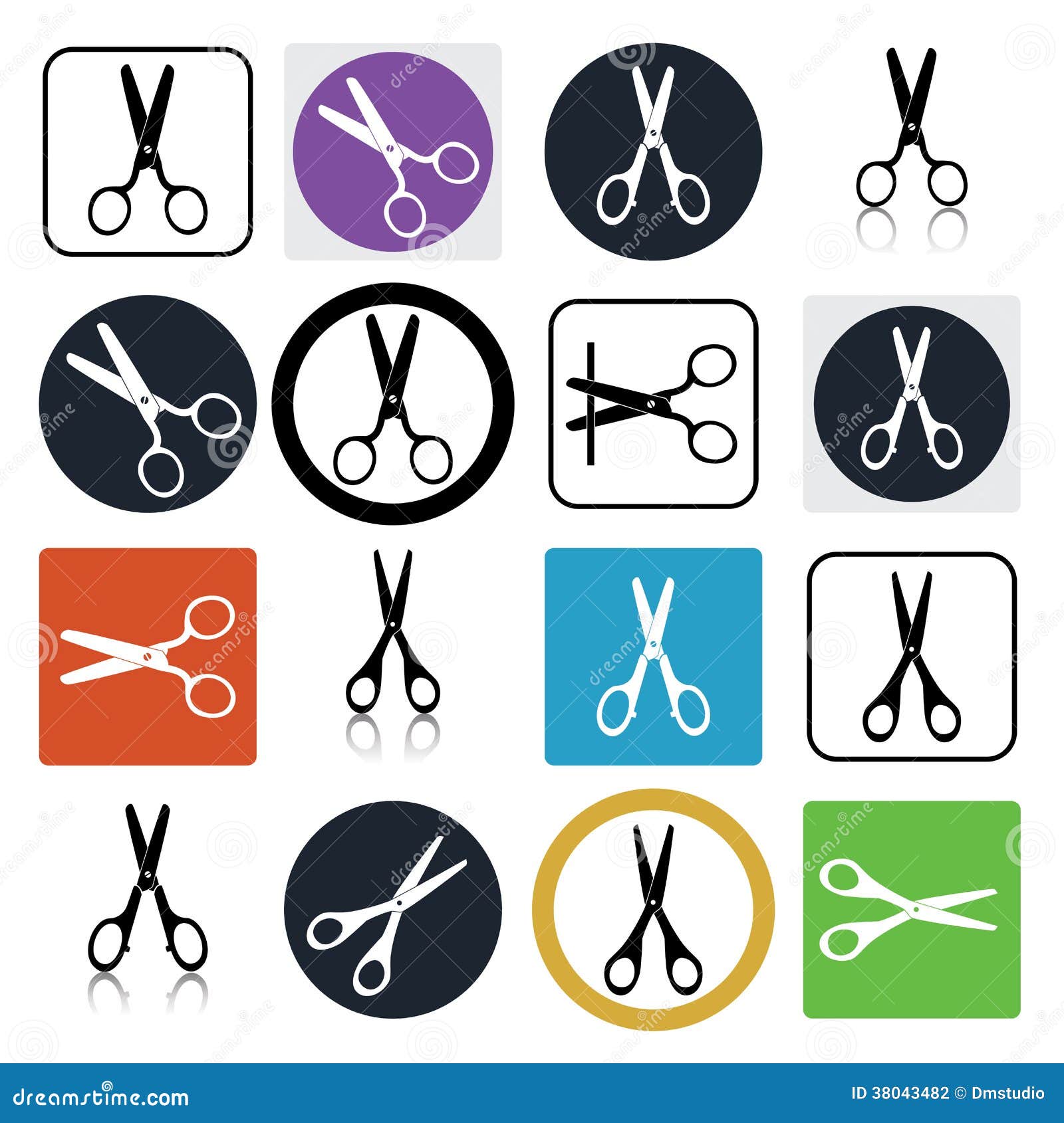 Vector scissors icons stock vector. Illustration of icon - 38043482