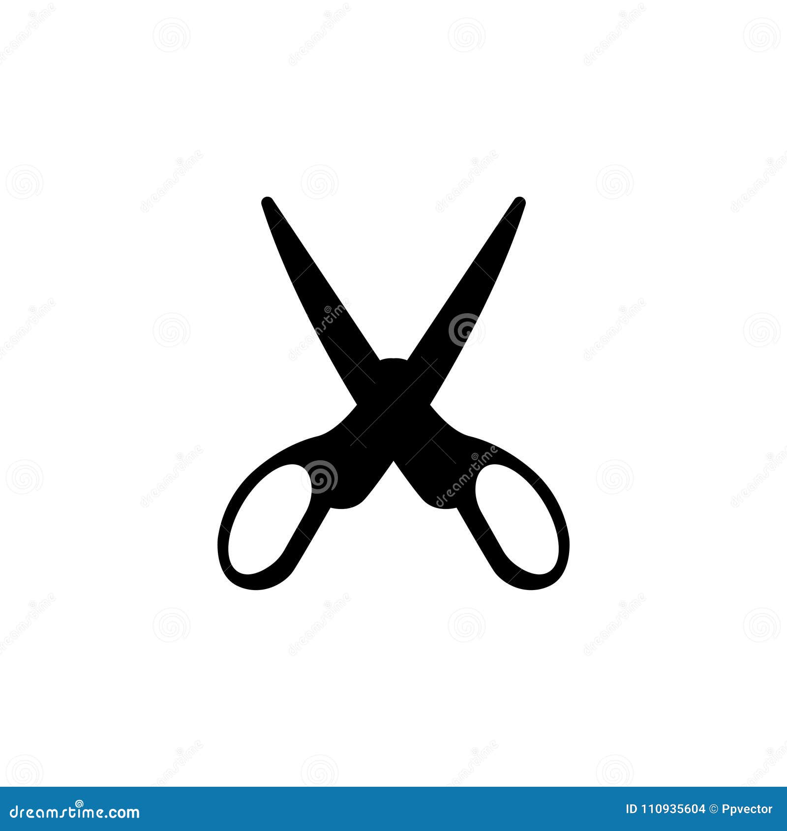 Vector scissors stock vector. Illustration of symbol - 110935604