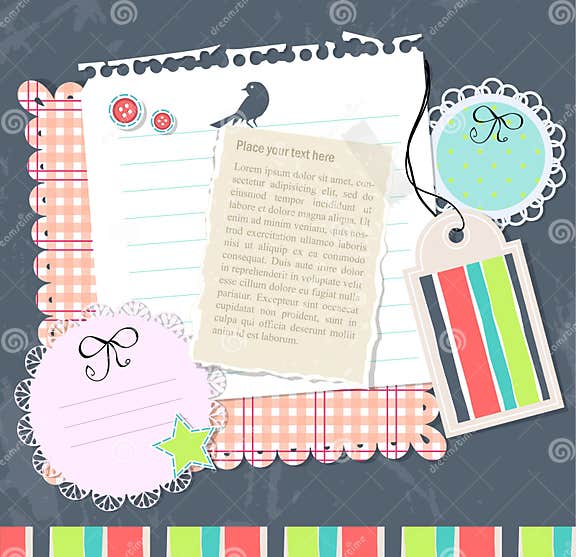 Vector Scrabook Set of Elements Stock Illustration - Illustration of ...