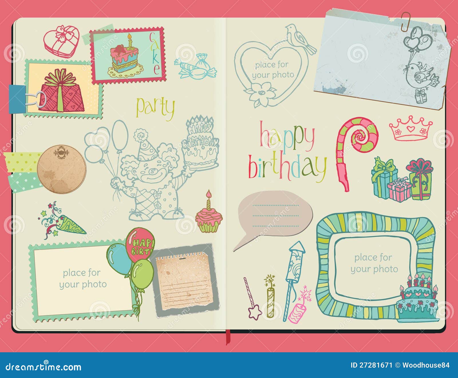 Birthday Notepad Stock Illustrations – 1,127 Birthday Notepad Stock ...