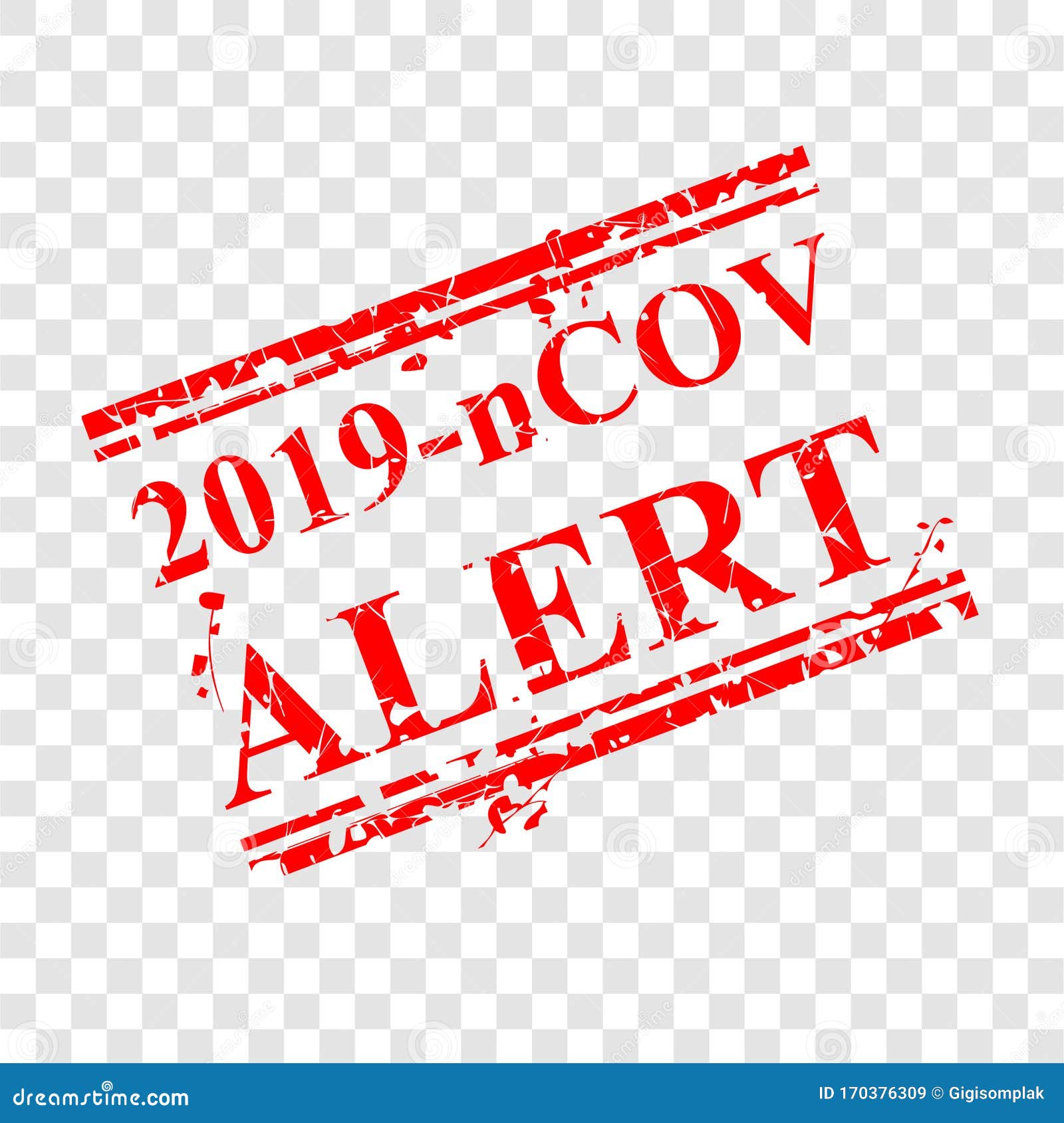 Simple Vector, Scratch Rectangle Red Rubber Stamp, Warning, 2019-nCOV ...