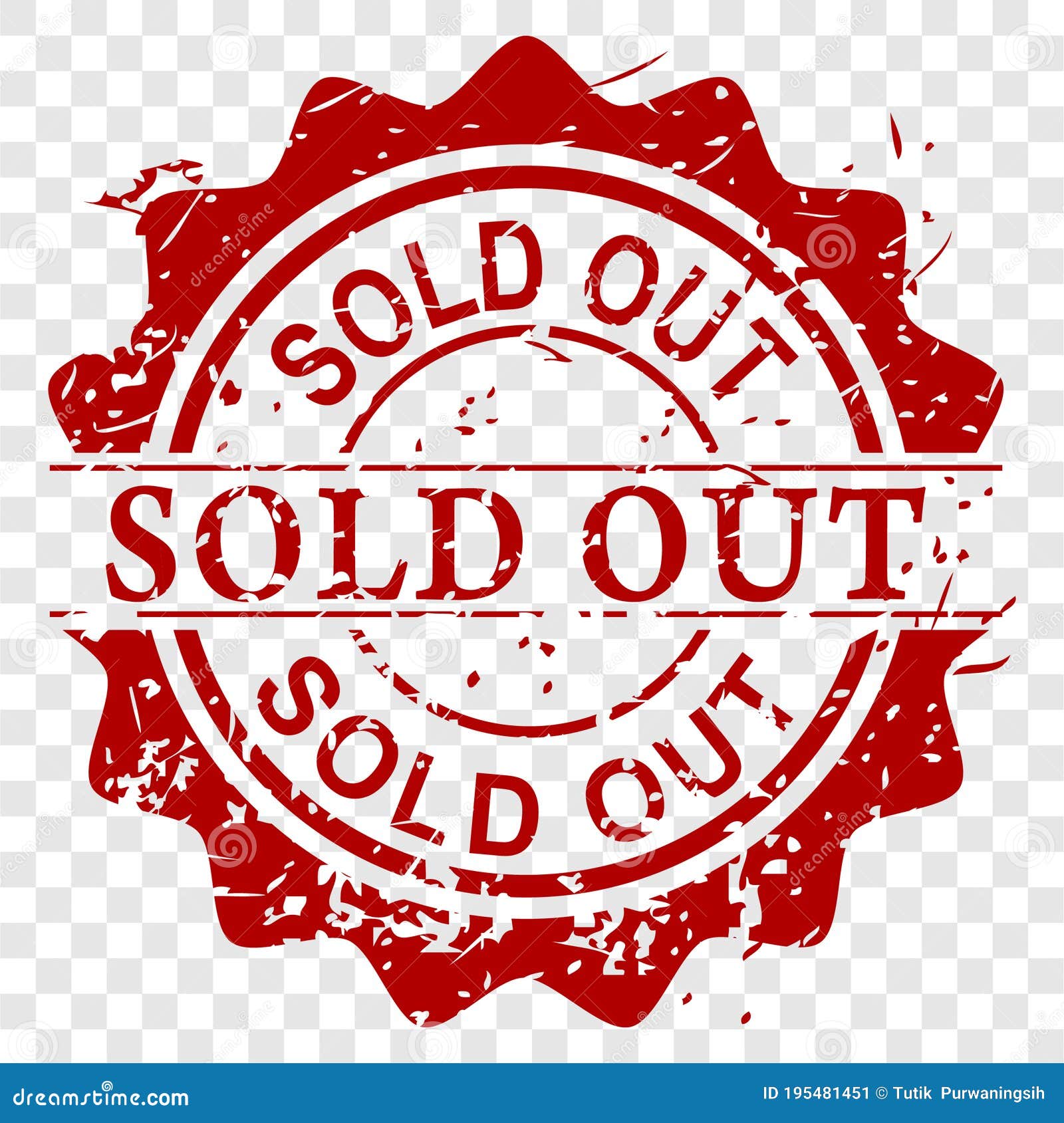 Vector Scratch Red Circle Rubber Stamp, Sold Out, at Transparent Effect ...