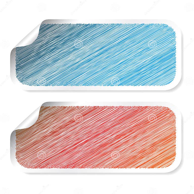 Vector scratch stickers stock vector. Illustration of frame - 16842792