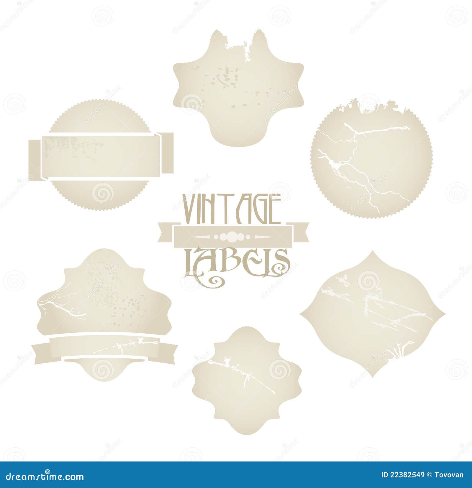 Vector Scratched Vintage Labels Stock Vector - Illustration of graphic ...