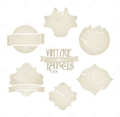 Vector Scratched Vintage Labels Stock Vector - Illustration of graphic ...