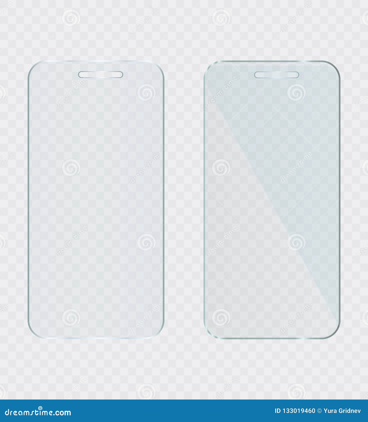 Vector Screen Protector Film or Glass Cover. Screen Protect Glass Stock ...