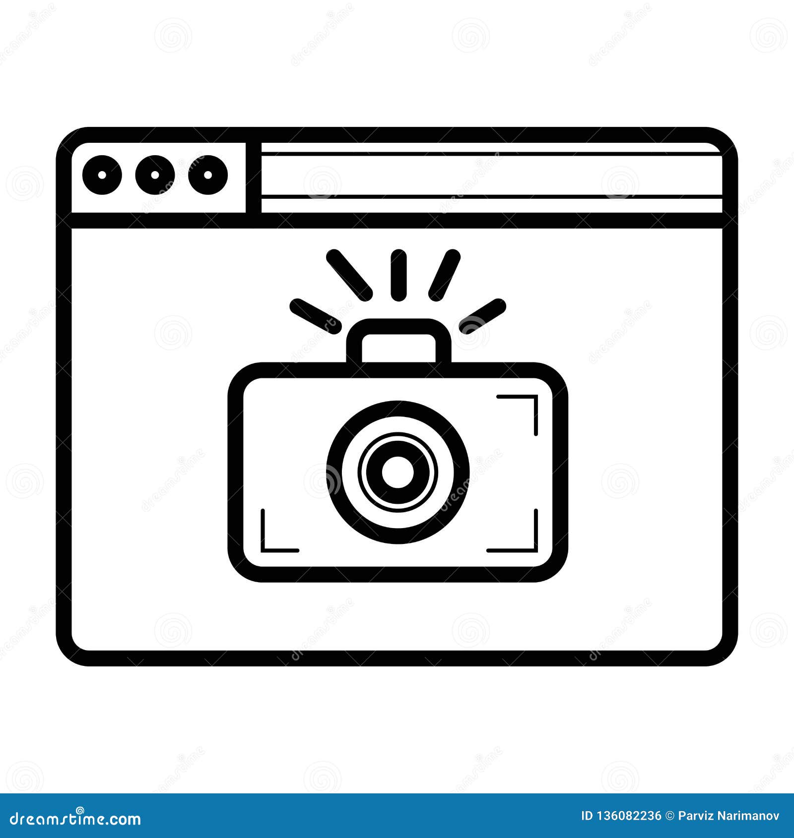 Vector Screenshot Icon stock illustration. Illustration of conceptual ...