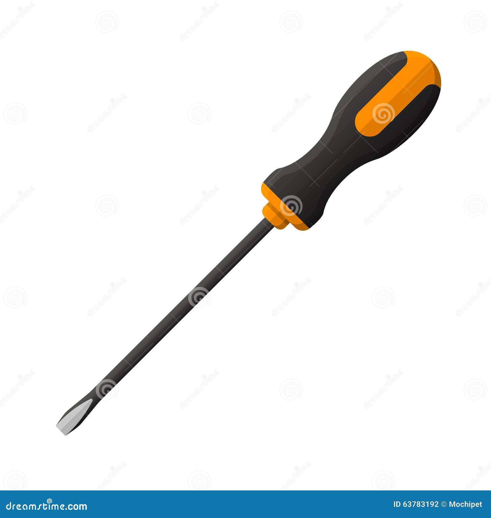 Vector Screwdriver In Flat Design Stock Vector - Illustration of ...