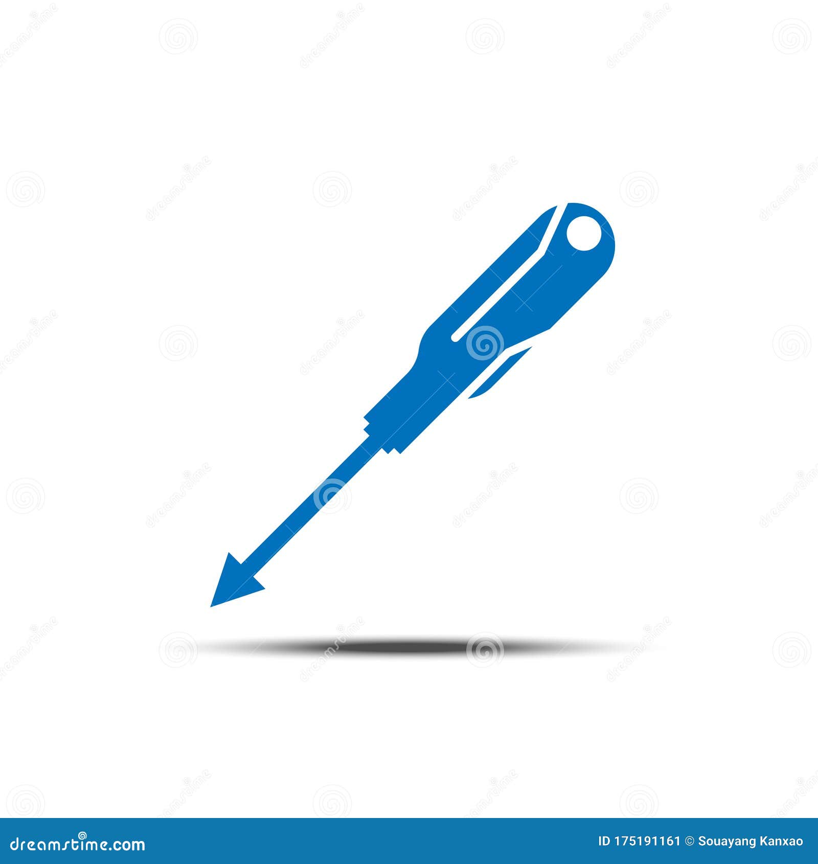 Vector Screwdriver Solid Icon White Background Stock Illustration ...