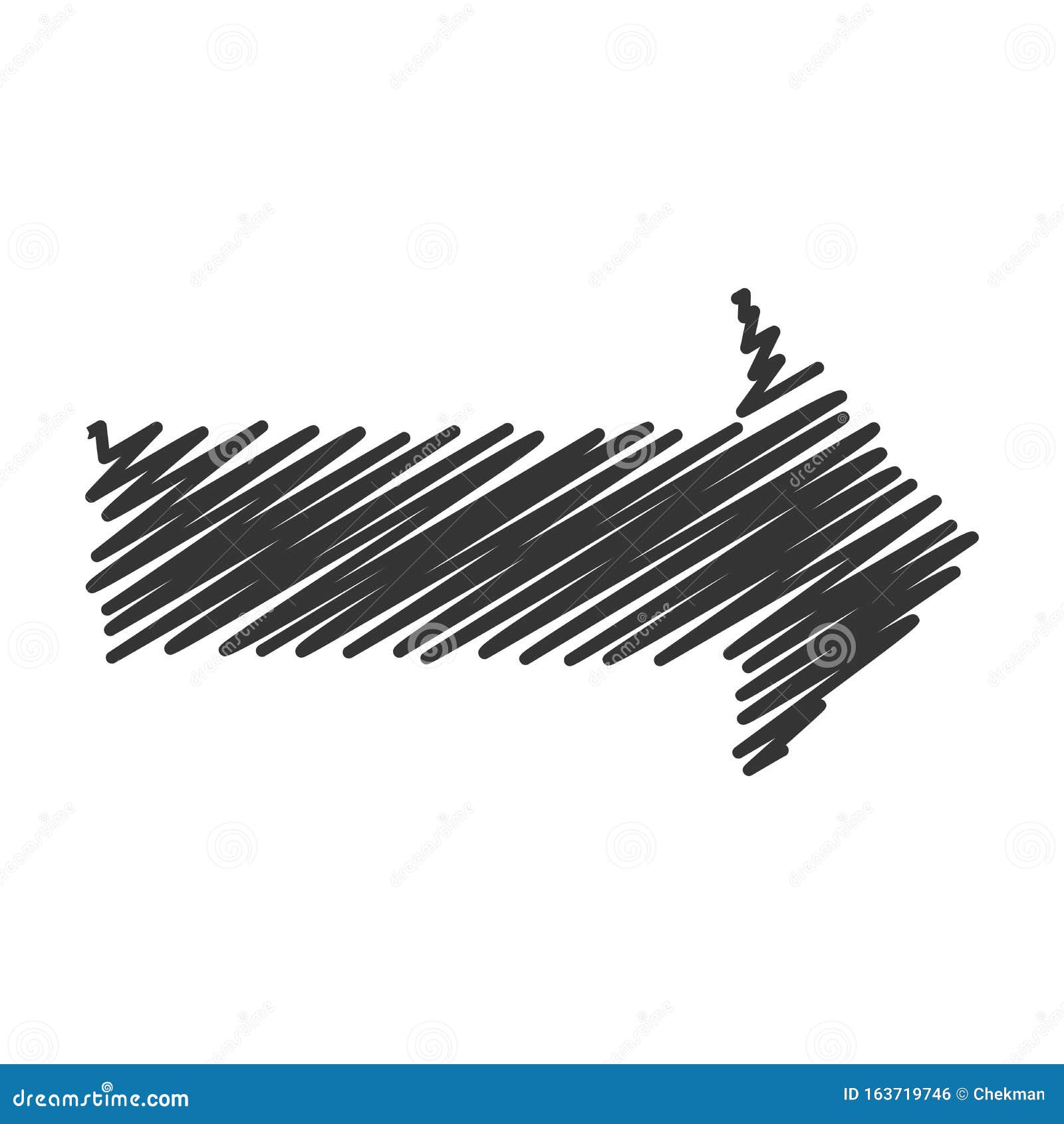 Vector Scribble Arrow Isolated Stock Illustration - Illustration of ...