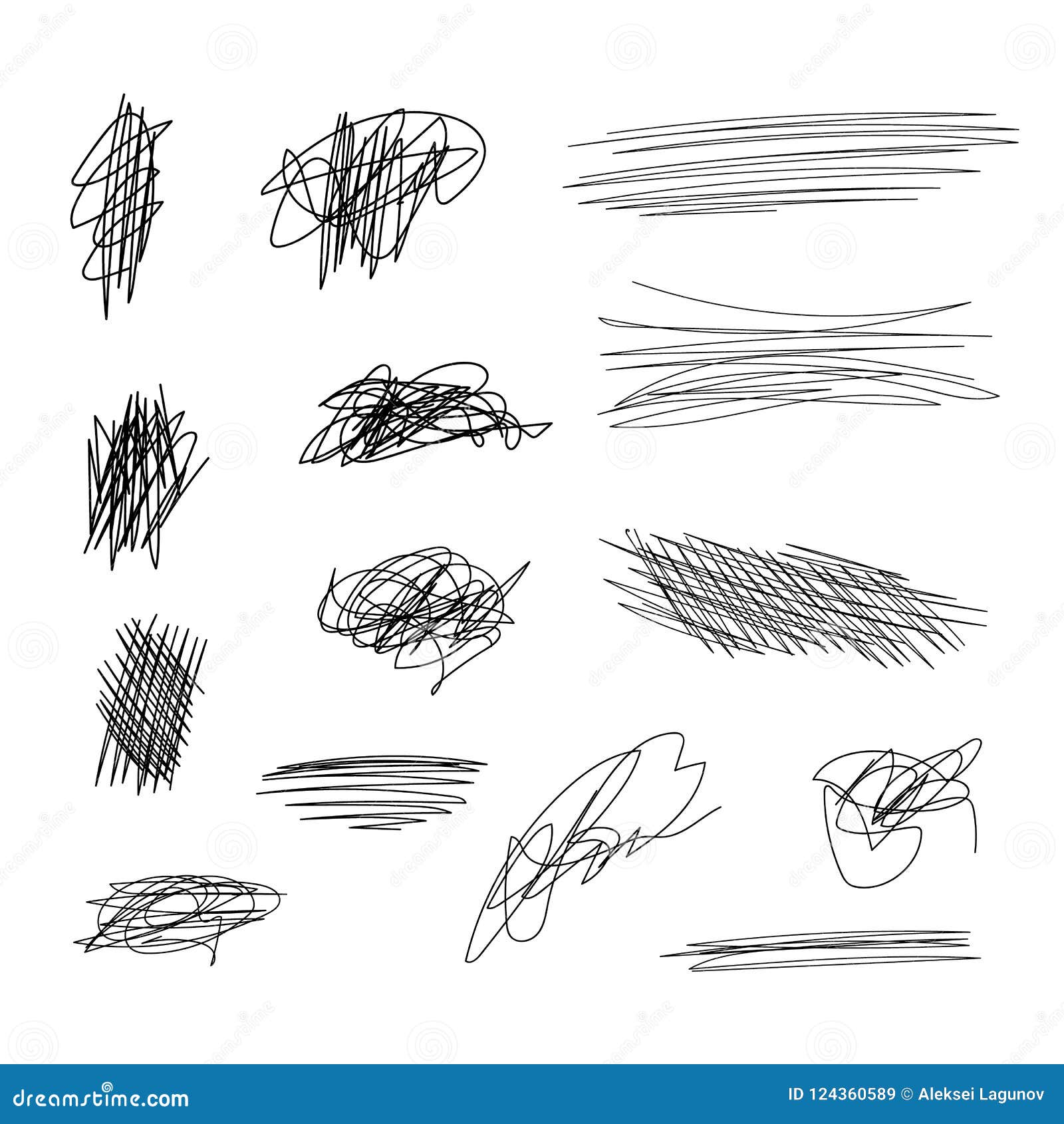 Embellishments Materials Handdrawn Scribbles Hand drawn scribble lines ...