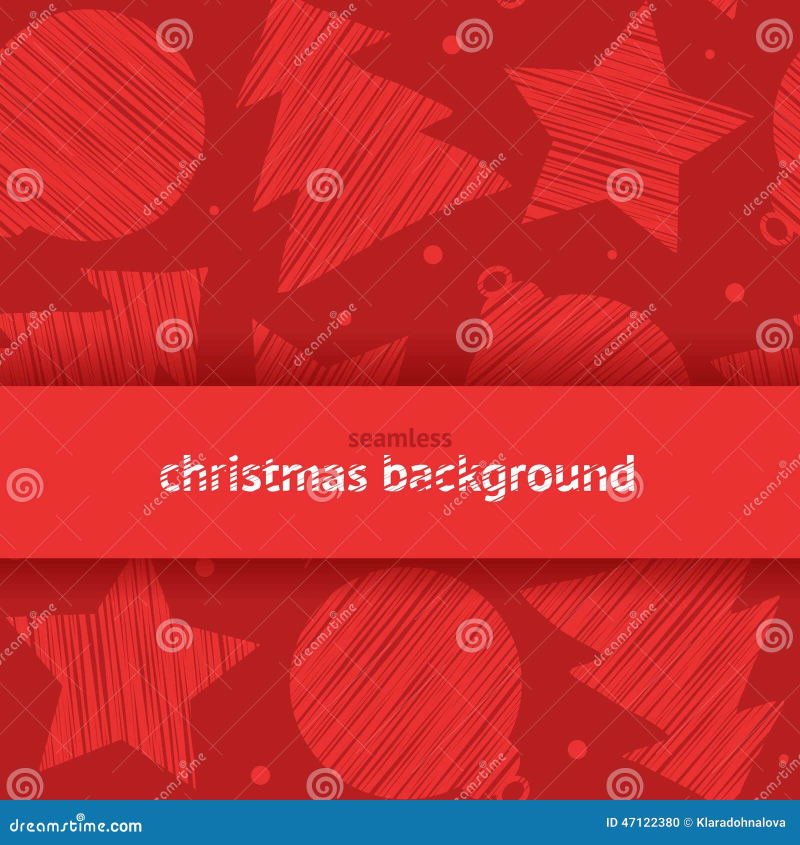 Vector Scribble Seamless Background with Christmas Theme Stock Vector ...