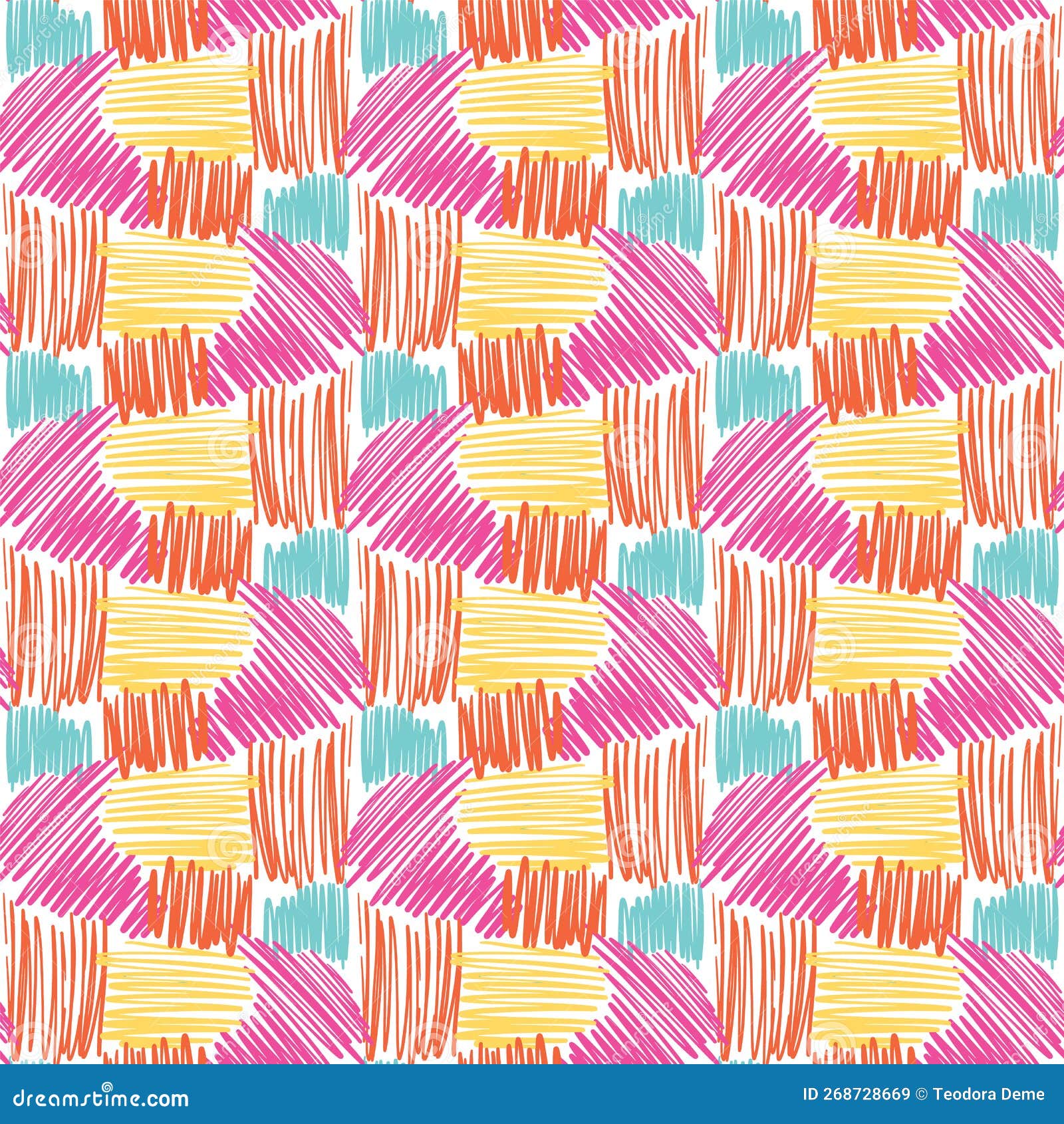 Vector Scribbles Colored Pencils Symmetrical Hand Drawn Marks Doodle ...