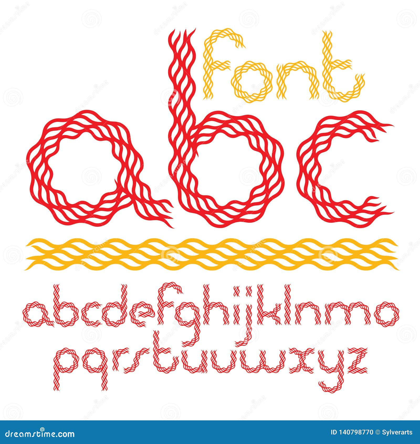 Vector Script, Modern Tall Freaky Alphabet Letters Set With Para ...