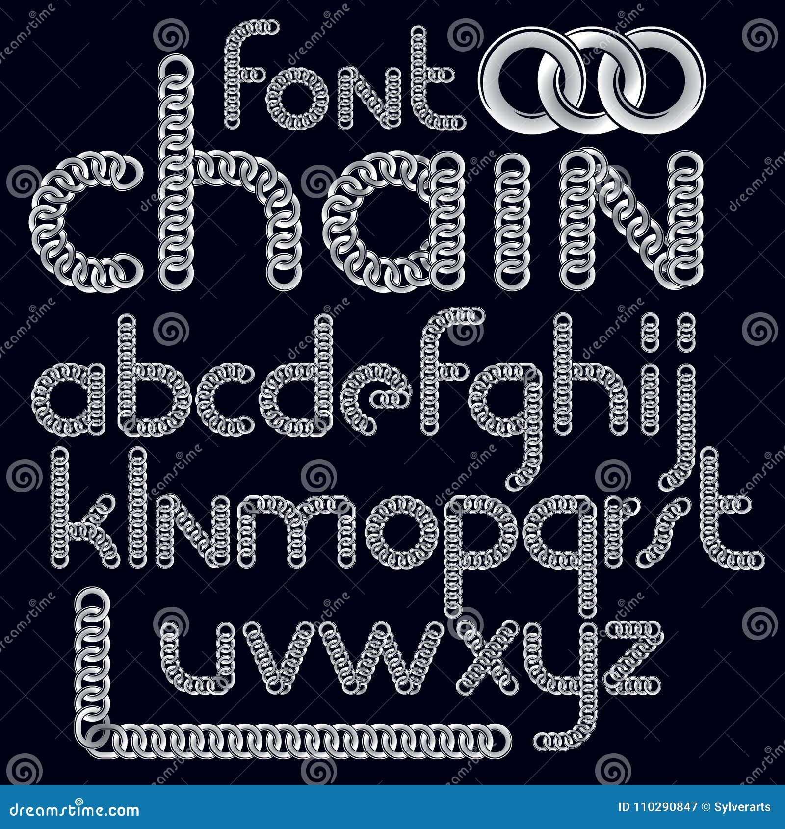 Vector Script, Modern Alphabet Letters Set. Lower Case Decorative Font ...