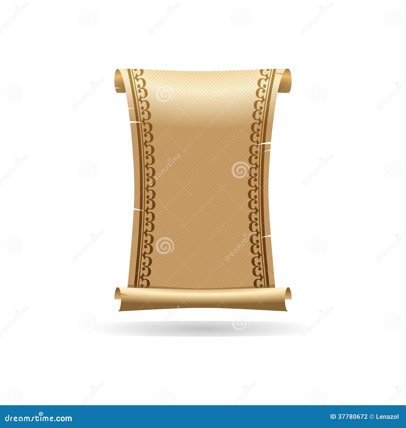 Vector scroll stock vector. Illustration of roll, charter - 37780672