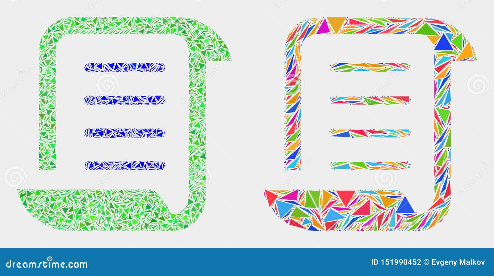 Vector Scroll List Mosaic Icon of Triangles Stock Vector - Illustration ...